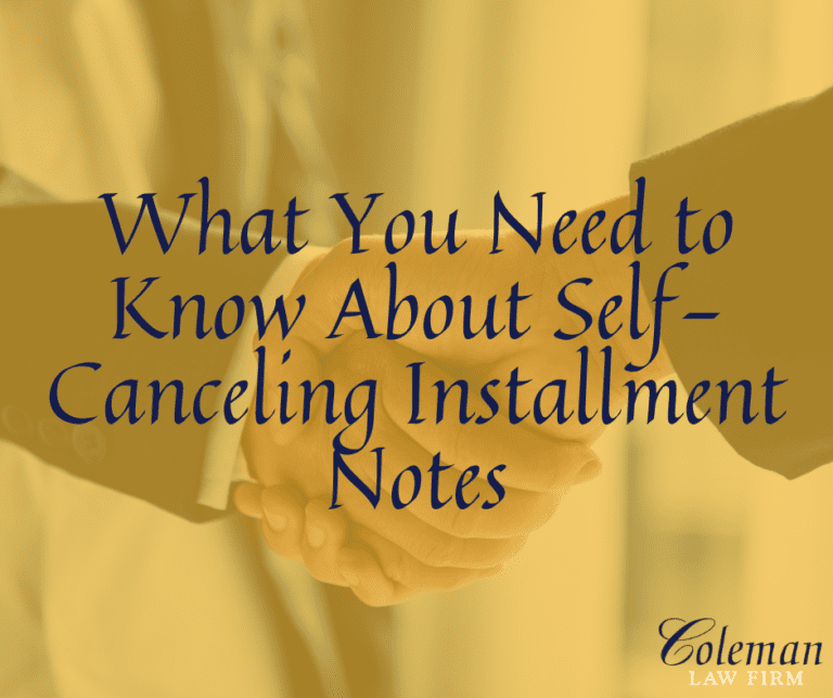 What You Need to Know About Self-Canceling Installment Notes - Coleman ...